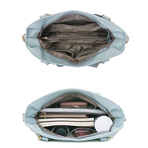 Purses And Wallets Set For Women Tote Satchel Handbags Large Hobo Bag Purse With Wallet 3PCS Skyblue