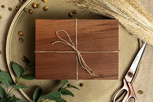 Wooden Box with Hinged Lid - Large Wood Storage Box with Magnetic Lid - Rectangle Wooden Storage Box - Brown keepsake Box- Decorative Wood Box with lids - Stash Boxes - Walnut Finish