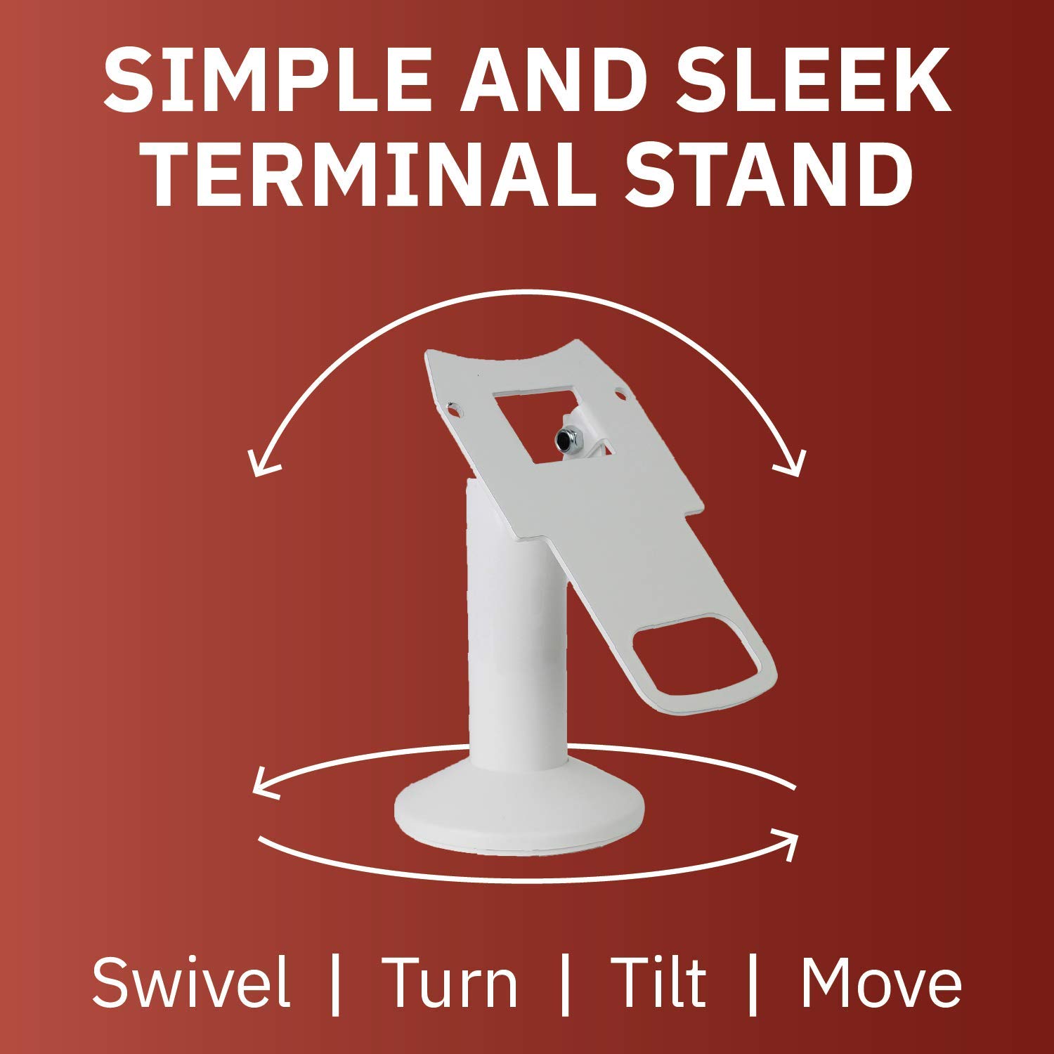 Discount Credit Card Supply DCCStands Swivel and Tilt Clover Mini/Clover Mini 3 Terminal Stand, Screw-in and Adhesive