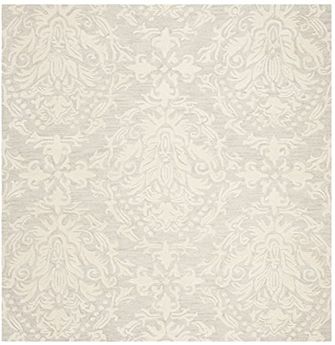 SAFAVIEH Blossom Collection 8' Square Sage/Ivory BLM107C Handmade Premium Wool Living Room Dining Bedroom Area Rug
