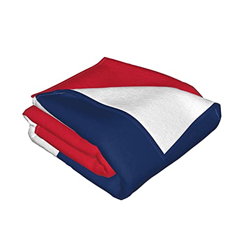 Dominican Republic Flag Blanket,Retro Red and Blue Flags Throw Blankets Fleece Plush Ultra Soft Cozy Luxury Fuzzy Warm Blanket for Bed Couch Chair Sofa Office Decor 50"x40"