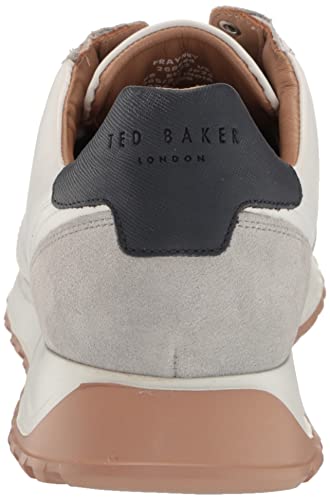 Ted Baker Men's FRAYNEY Leather and Suede Sneaker, Navy, 10