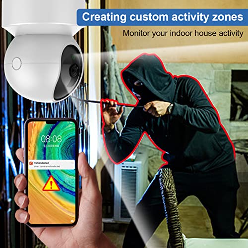 2K Indoor Camera, 4MP 5GHz & 2.4GHz 360° Wireless Security Camera WiFi Cameras for Baby Elder Dog Pet Camera with Night Vision Motion Detection Auto Tracking
