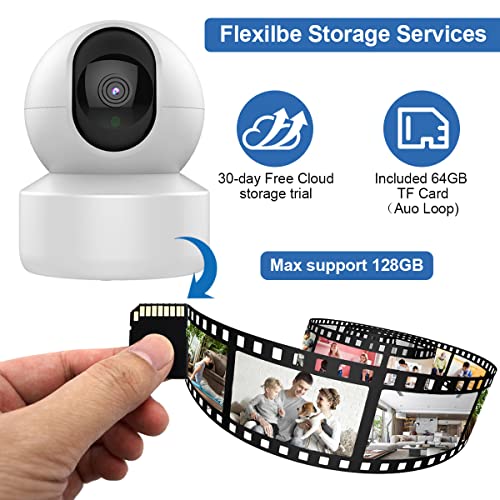 2K Indoor Camera, 4MP 5GHz & 2.4GHz 360° Wireless Security Camera WiFi Cameras for Baby Elder Dog Pet Camera with Night Vision Motion Detection Auto Tracking