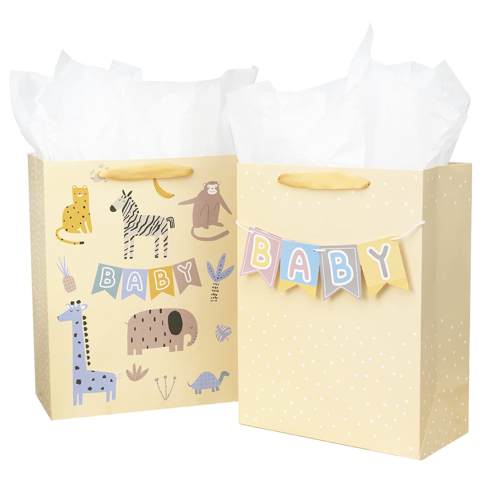 MAYPLUSS 13" Large Valentine's Day Gift Bag with Greeting Card and Tissue Paper - Red Gnome