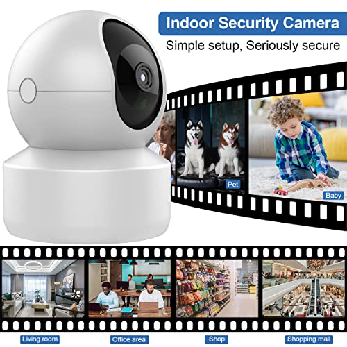 2K Indoor Camera, 4MP 5GHz & 2.4GHz 360° Wireless Security Camera WiFi Cameras for Baby Elder Dog Pet Camera with Night Vision Motion Detection Auto Tracking