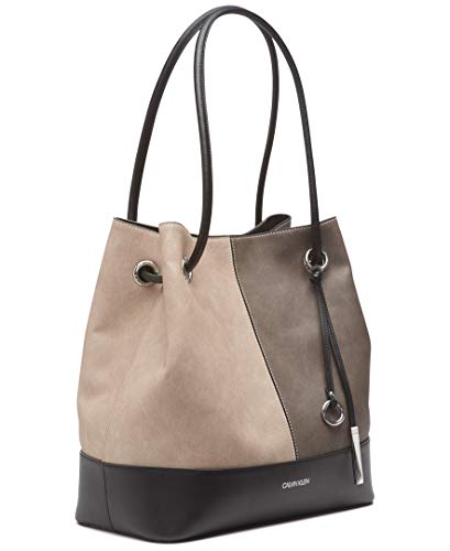 Calvin Klein Gabrianna Novelty North/South Key Item Tote, Grey Combo