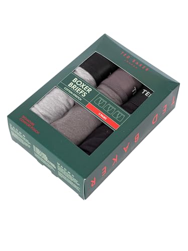 Ted Baker Men's 3 Pack Boxer Briefs, Multicoloured, L