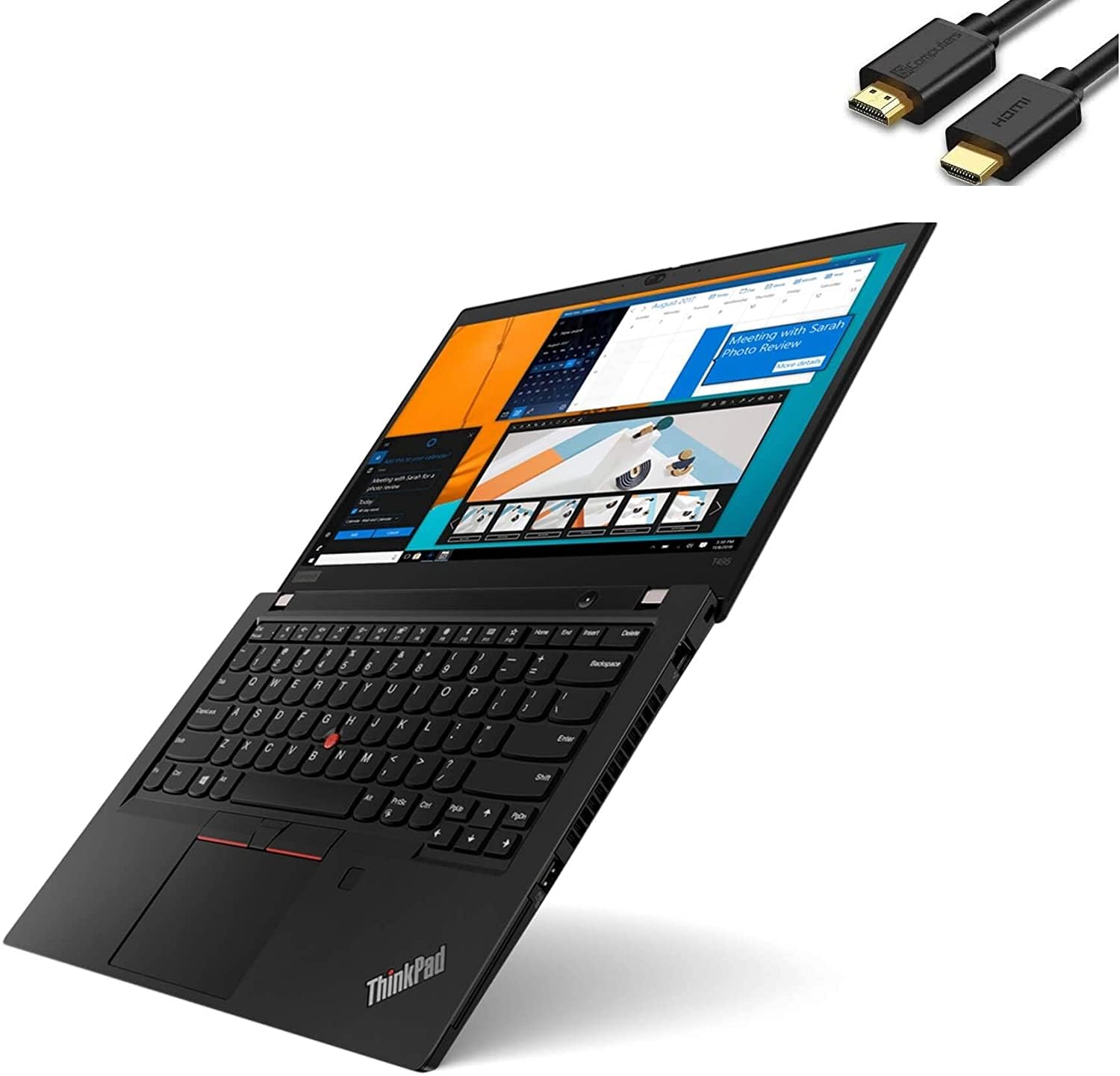 Lenovo ThinkPad T490 14 HD Notebook - Intel Core i7 (8th Gen) i7-8665U Quad-core 1.90 GHz - 16 GB RAM - 256 GB SSD - Black - Windows 10 Pro (Renewed)