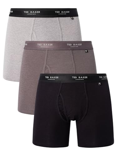 Ted Baker Men's 3 Pack Boxer Briefs, Multicoloured, L