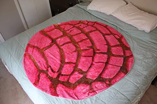 Concha Blanket | Pan Dulce Throw Blanket (Pink Concha Round Blanket)
