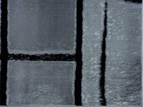 LUXE WEAVERS Lagos Collection 9218 Grey 2x3 Art Deco Geometric Area Rug