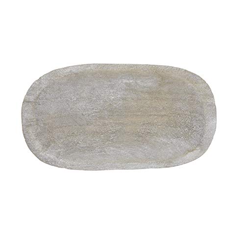 Santa Barbara Design Studio Table Sugar Hand Carved Paulownia Wood Dough Bowl, Small, Grey