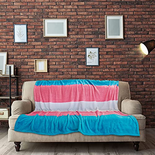 Transgender Pride Super Plush Blanket - 50x60 Soft Throw Blanket - Perfect for Cuddle Season!
