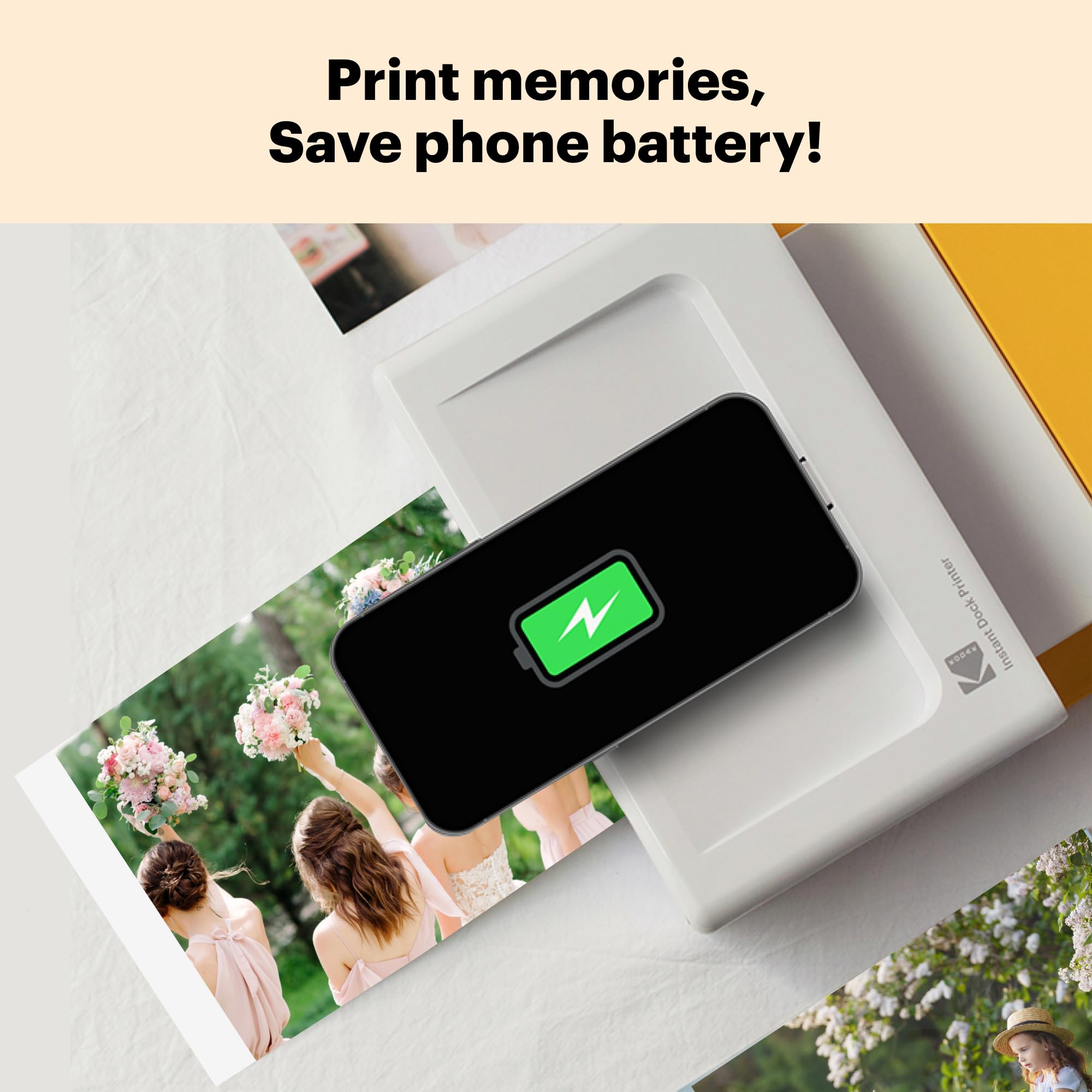 KODAK Dock Plus 4PASS Instant Photo Printer (4x6) + 90 Sheets Bundle