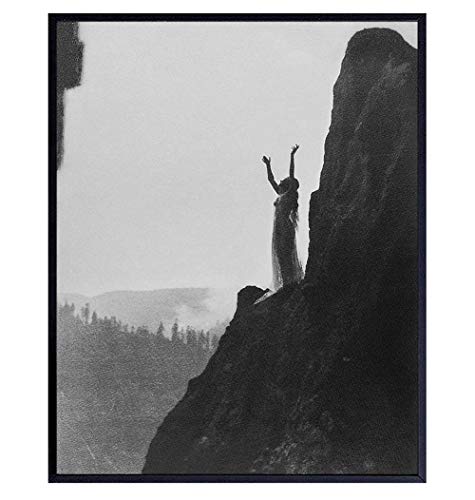 Witch Decor - Wiccan Wicca Decor - Black Magic Witchcraft Supplies - Vintage Gothic Wall Art Photo - Goth Room Decor - Paganism, Pagan Gifts - Gothic Decorations - Goddess Decor