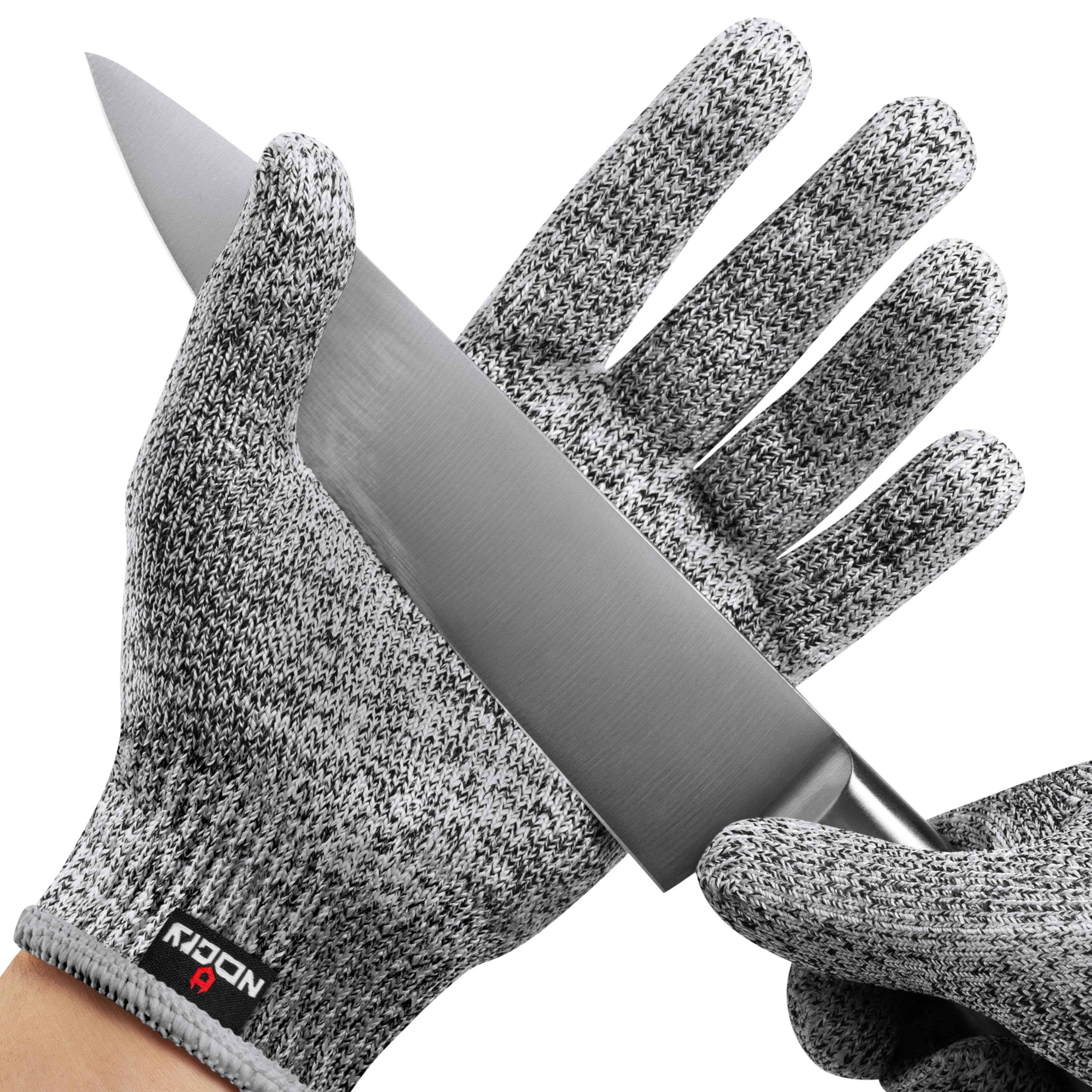 NoCry Premium Cut Resistant Gloves — 100% Food Grade; Level 5 Protection; Ambidextrous; Machine Washable; Superior Comfort and Dexterity; Lightweight; Complimentary eBook