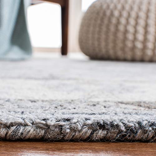 SAFAVIEH Suzani Collection 3' x 5' Grey/Ivory SZN331A Handmade Boho Premium Wool Area Rug