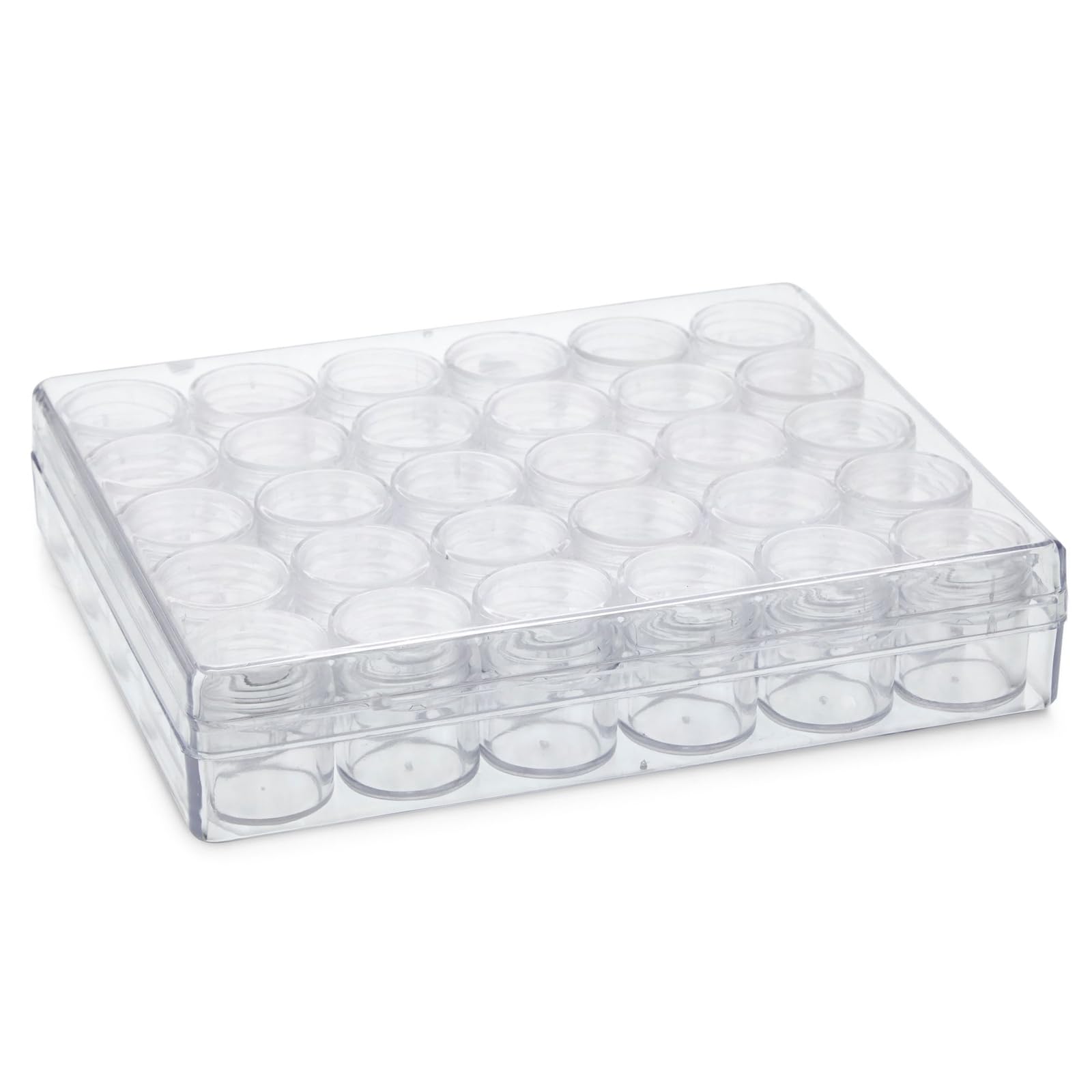 Clear Plastic Bead Storage Container with 30 Jars for Diamond Painting