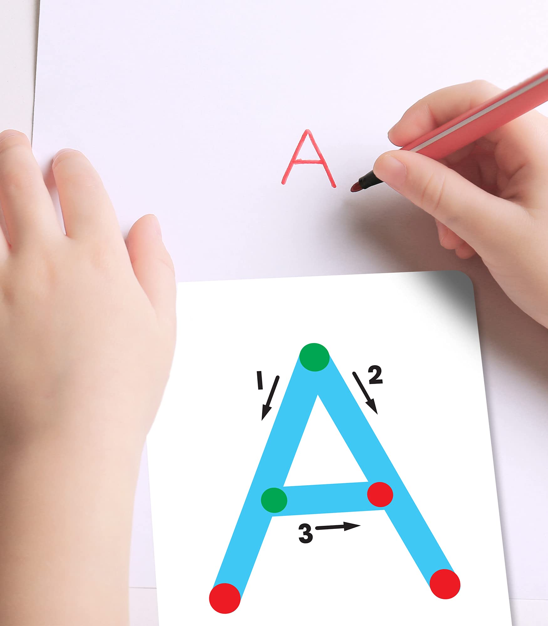Key Education Uppercase Letters: Textured Touch and Trace CardsāColor-Coded Alphabet Cards with Tracing Points and Directional Arrows, Alphabet Learning and Letter Recognition Skills (26 pc)