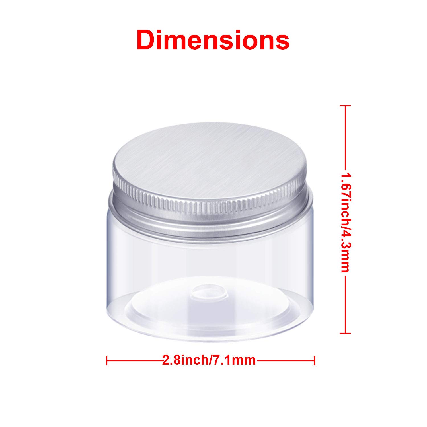 SATINIOR 12 Pack Clear Plastic Storage Favor Jars Wide-Mouth Plastic Containers with Lids for Beauty Products (4 Ounce)