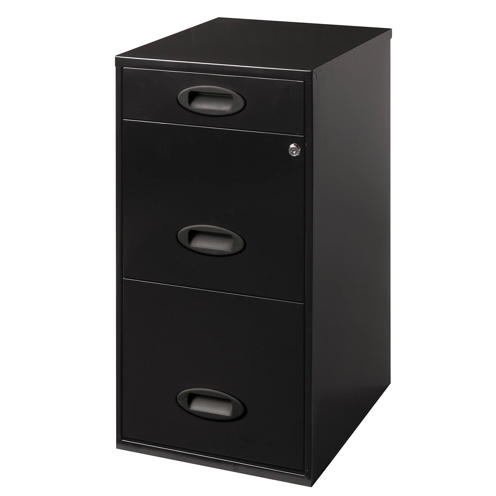 RealspaceĀ® SOHO 18"D 3-Drawer Organizer Vertical File Cabinet, Black