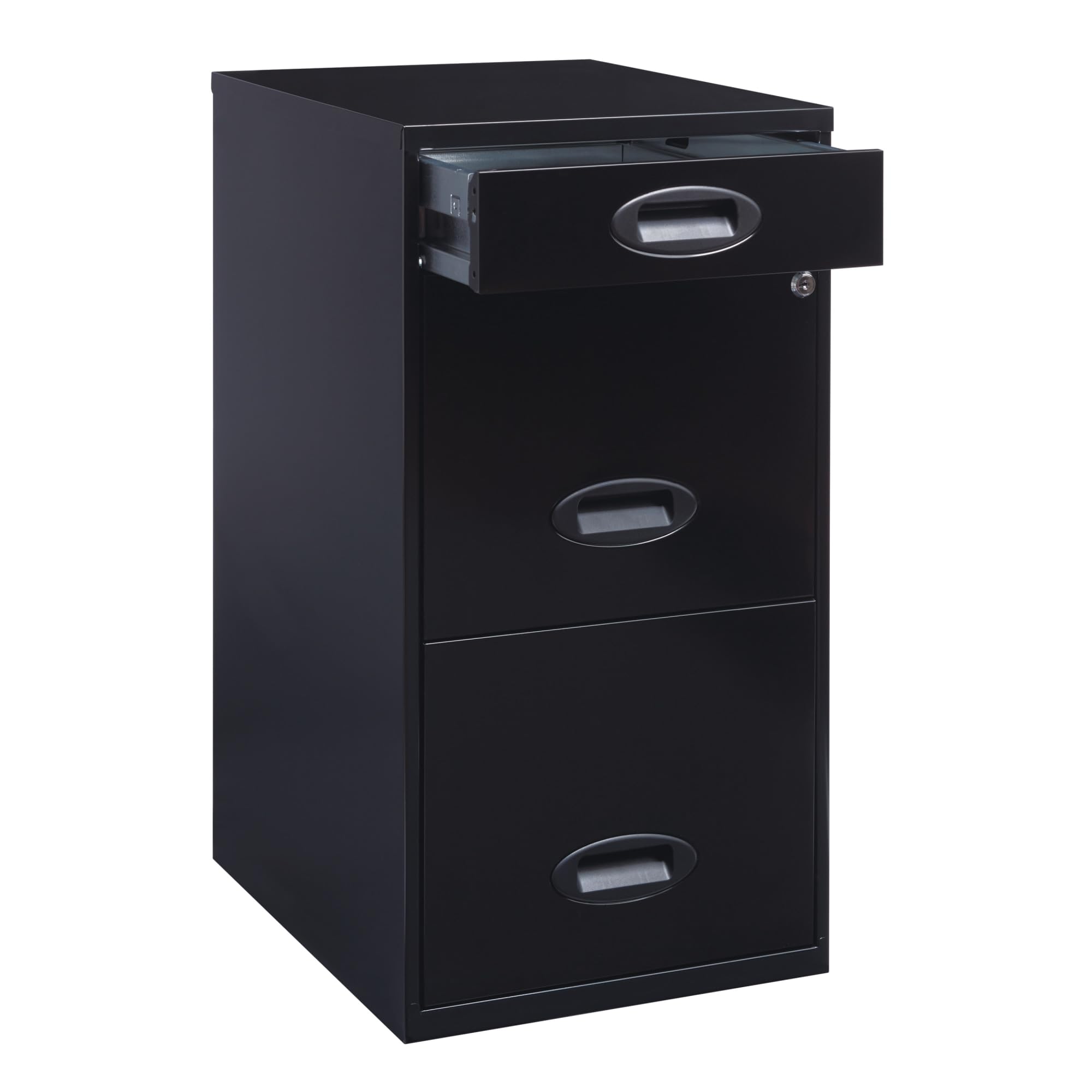RealspaceĀ® SOHO 18"D 3-Drawer Organizer Vertical File Cabinet, Black