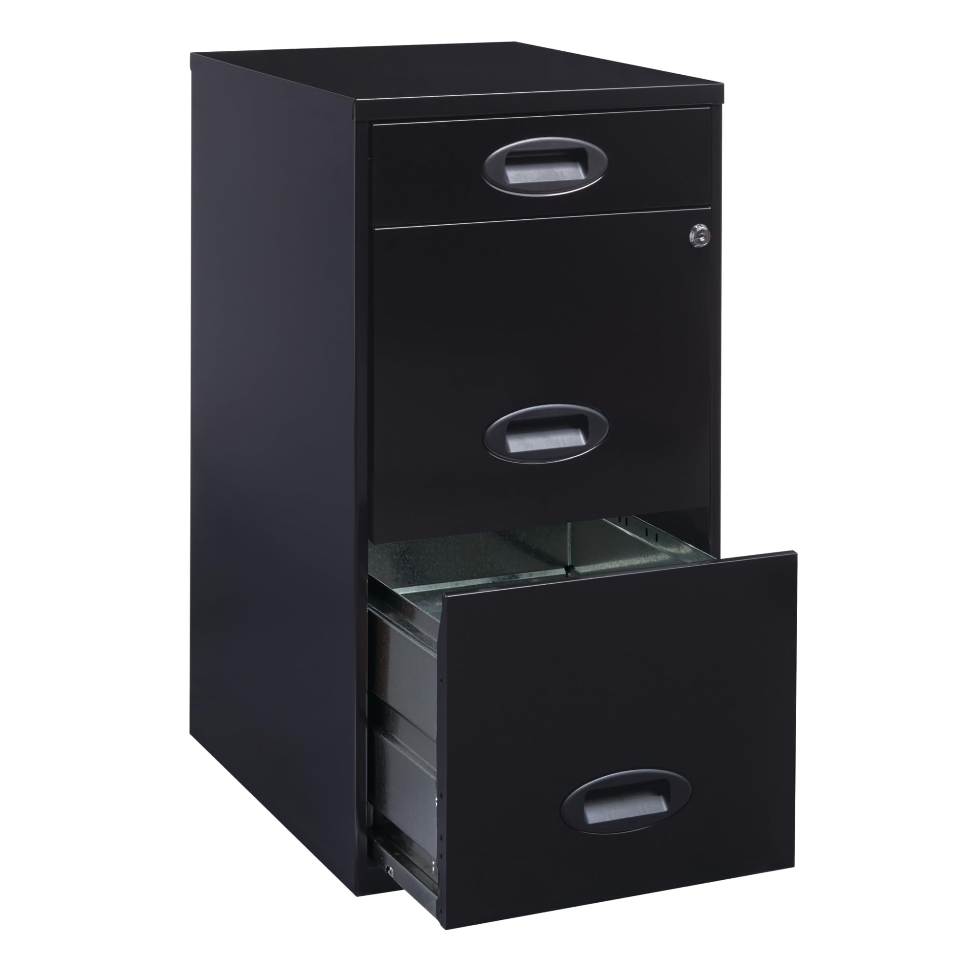 RealspaceĀ® SOHO 18"D 3-Drawer Organizer Vertical File Cabinet, Black