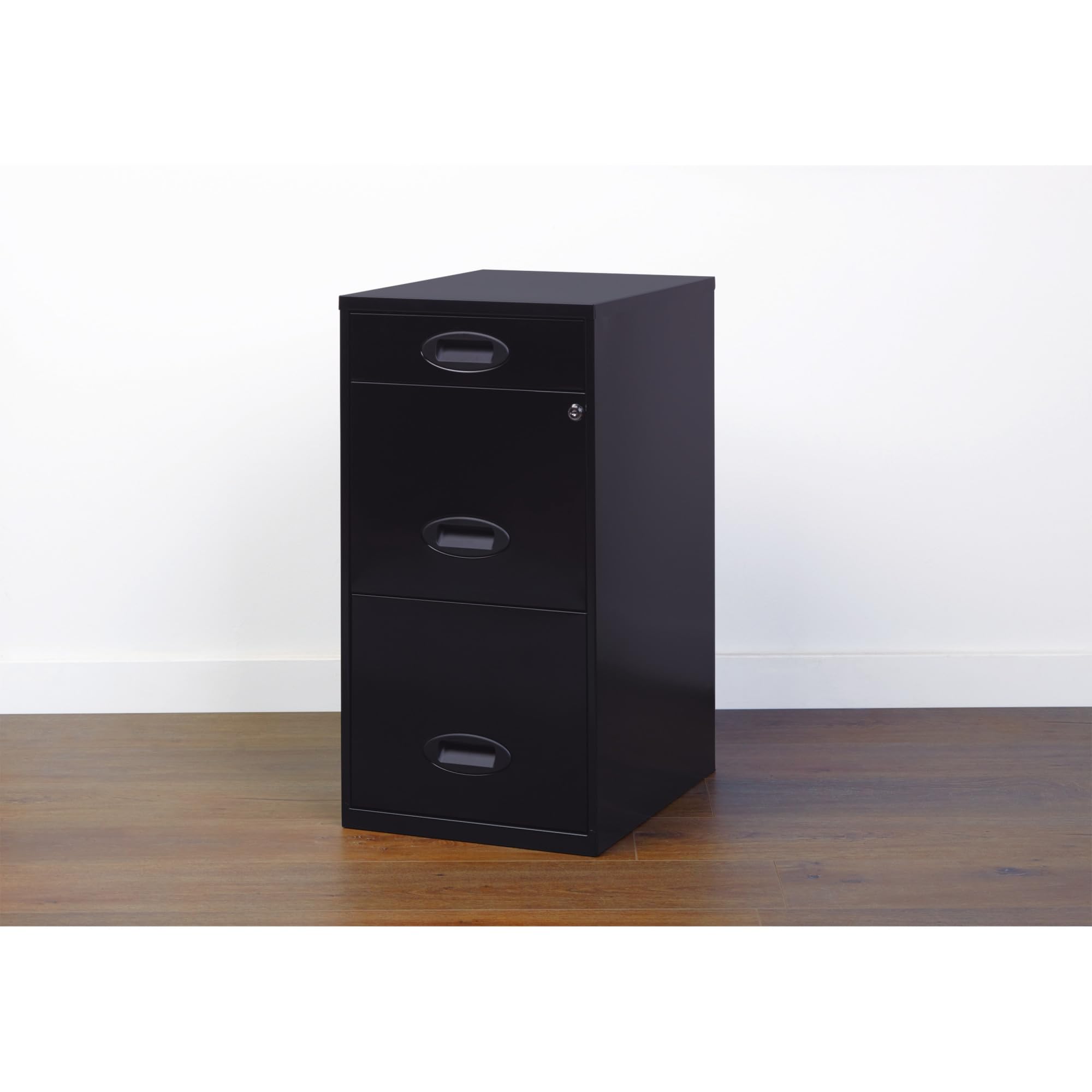 RealspaceĀ® SOHO 18"D 3-Drawer Organizer Vertical File Cabinet, Black