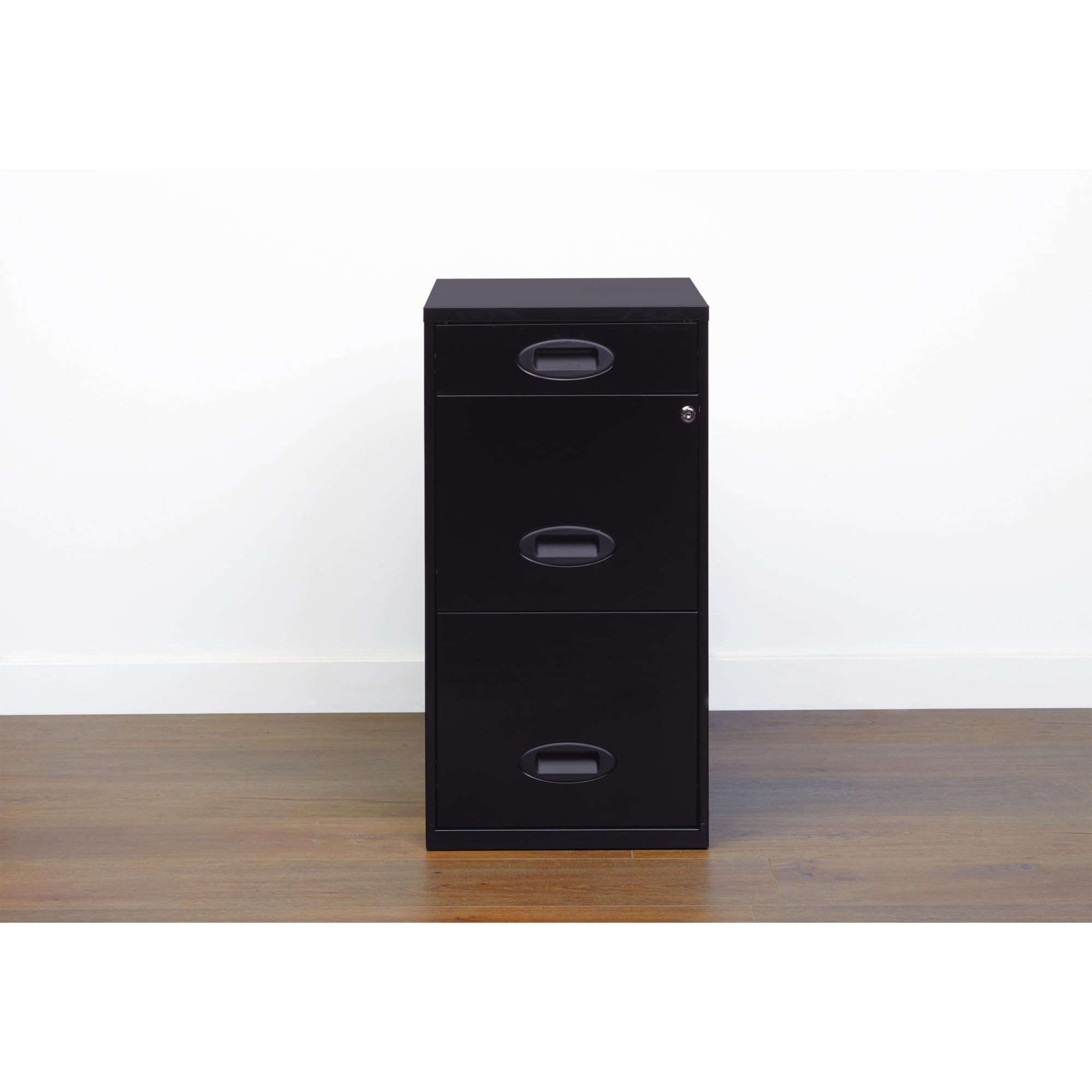 RealspaceĀ® SOHO 18"D 3-Drawer Organizer Vertical File Cabinet, Black