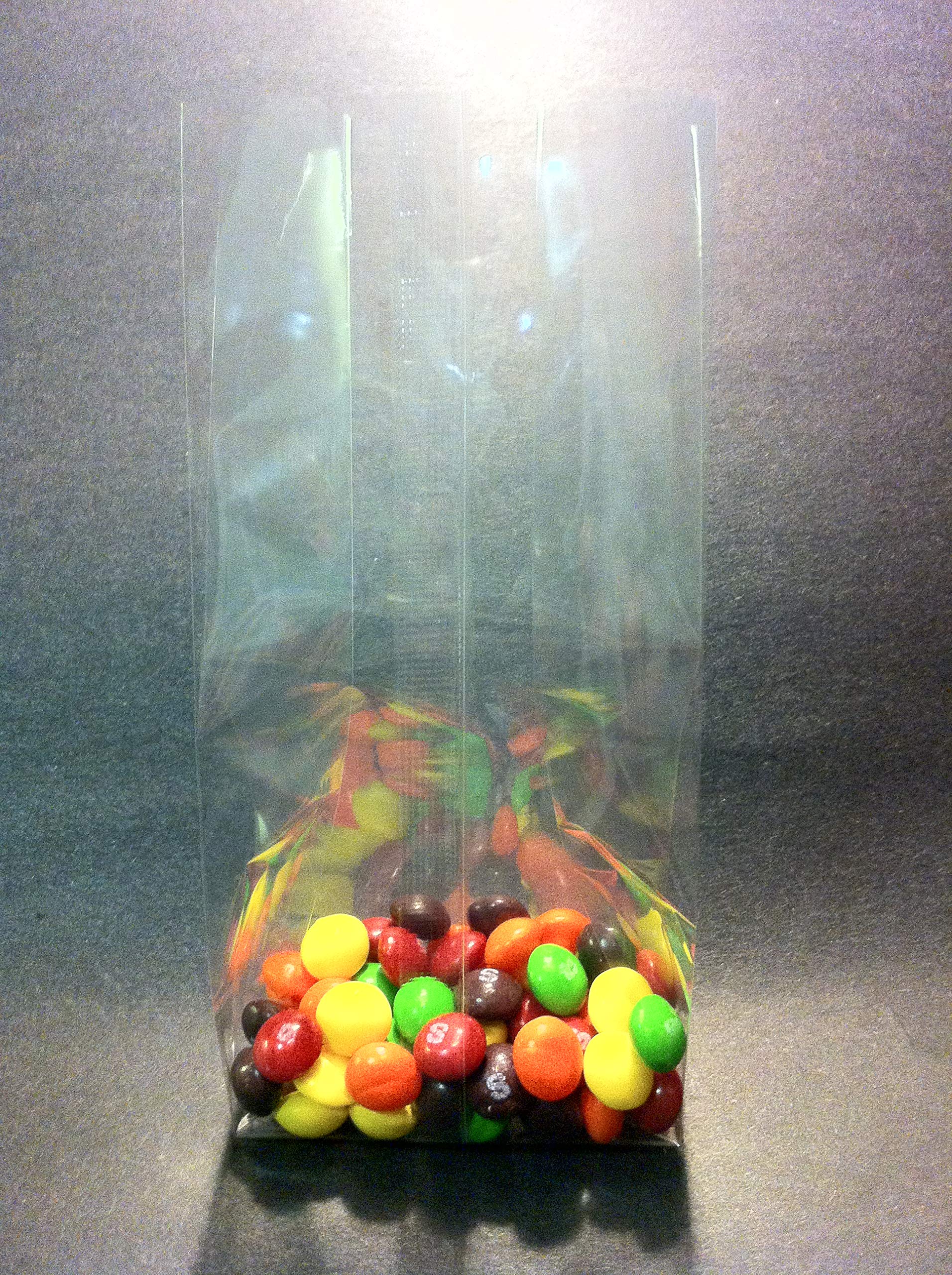 UNIQUEPACKING 100 Pcs 5x4x15 Clear Side Gusseted Cello Cellophane Bags Good for Candy Cookie Bakery
