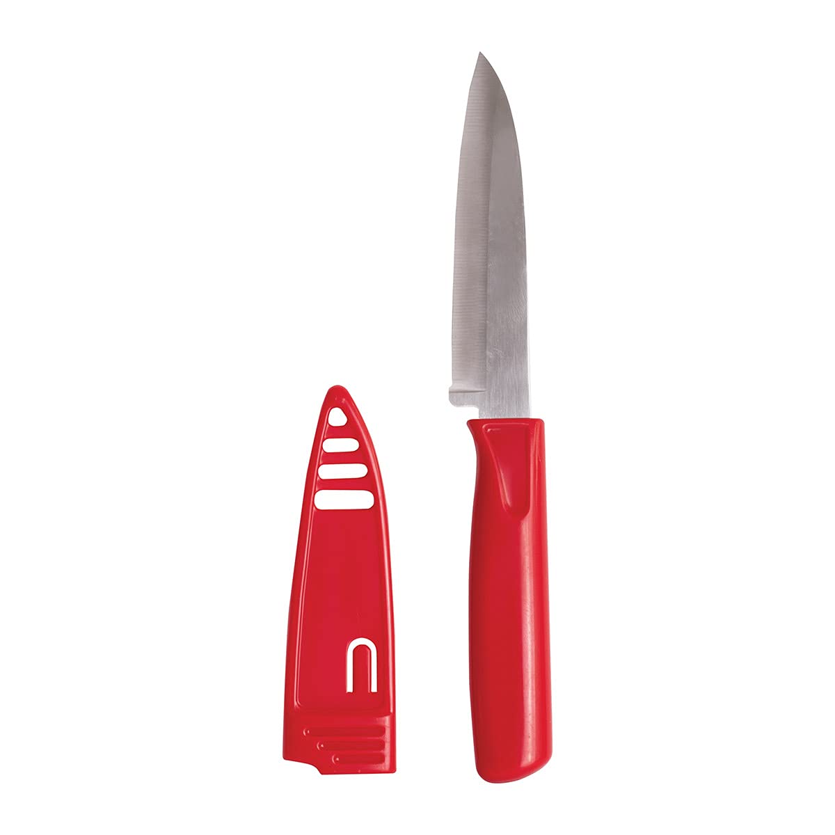 Helen's Asian Kitchen Universal Paring Picnic Knife, 3.75-Inch Blade, Stainless Steel with Safety Cover