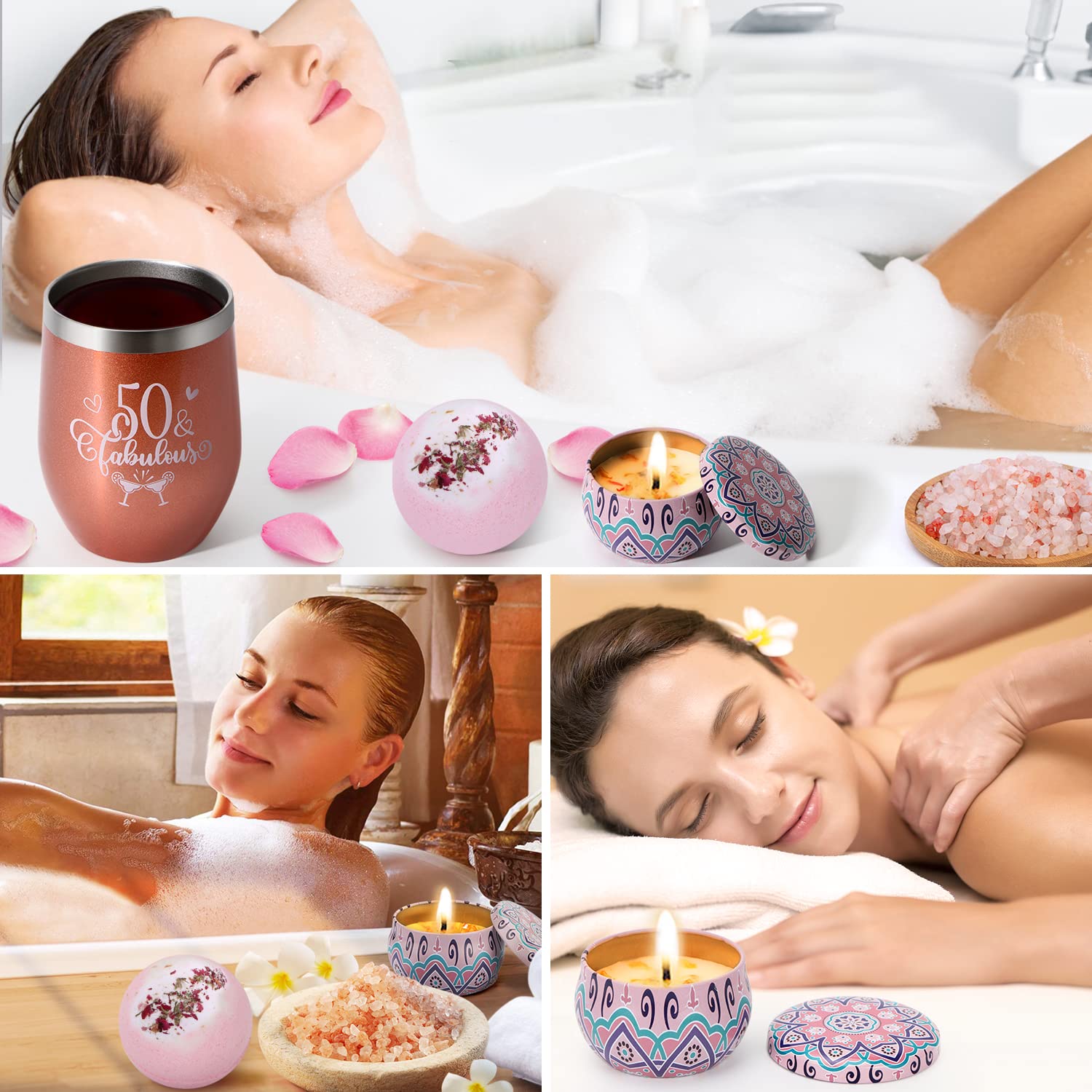 50th Birthday Gifts for Women, 50 and Fabulous Gifts For Women Turning 50, Funny 50 Years Old Birthday Gift Ideas For Mom Sister Best Friends Wife Coworker Aunt, Cool Bday Gifts for 50 Year Old Woman