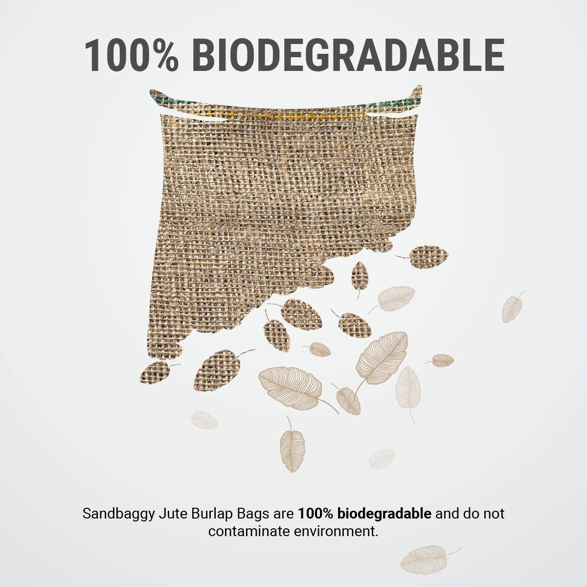 Sandbaggy Small Burlap Bag Wholesale Bulk - Size: 12" x 19" - Sandbags - Sand Bag - 100% Biodegradable - Gift Wedding Bags - Gift Craft Bags (3 Bags)
