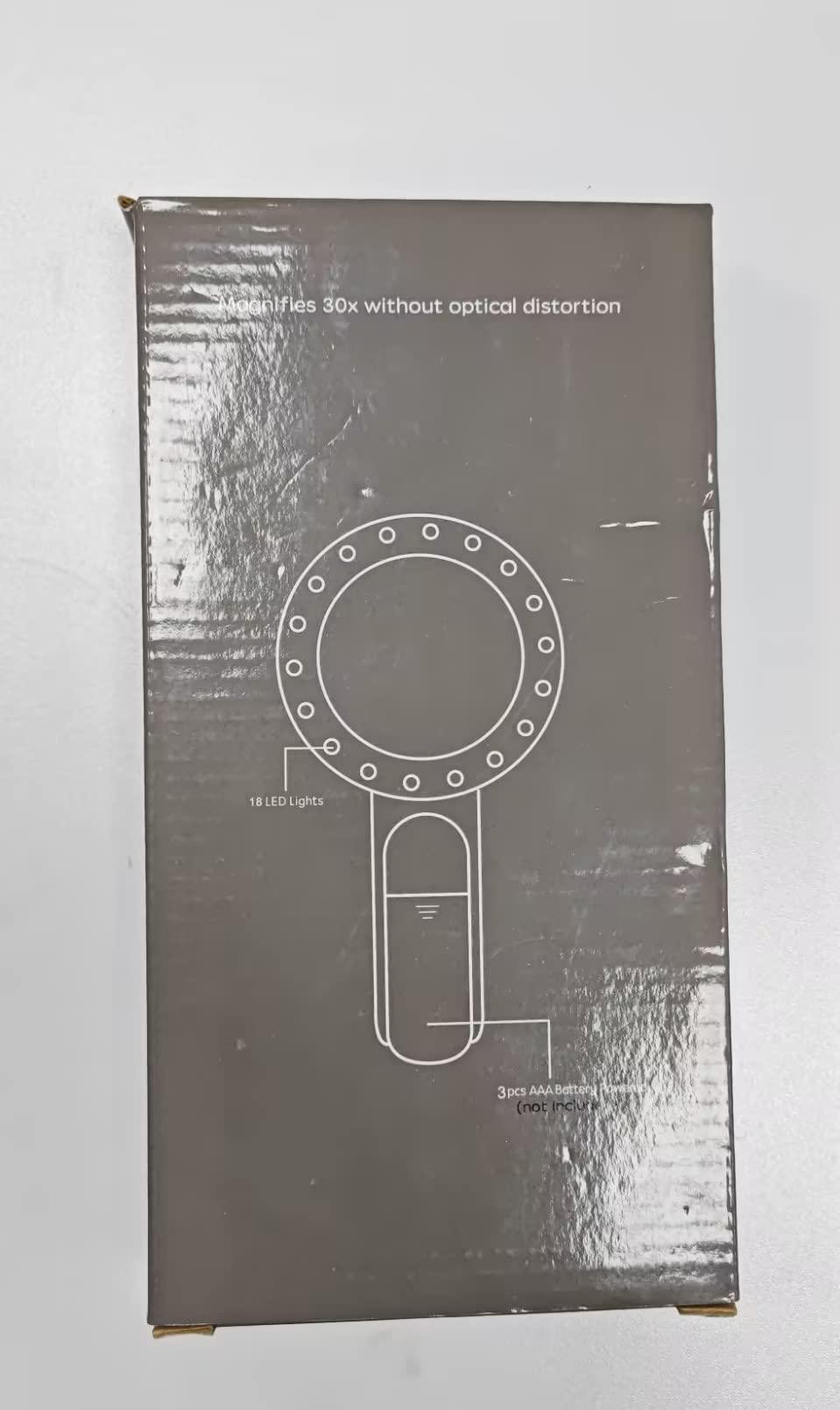 Magnifying Glass with Light, 30X Handheld Large Illuminated Magnifier, Reading Magnifying Glass with for Seniors Read, Coins, Stamps, Map, Inspection, Macular Degeneration