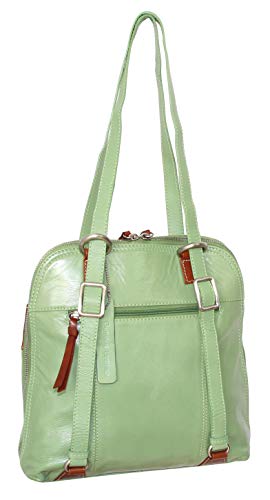 Carina Convertible Leather Tote/Backpack (Stone)