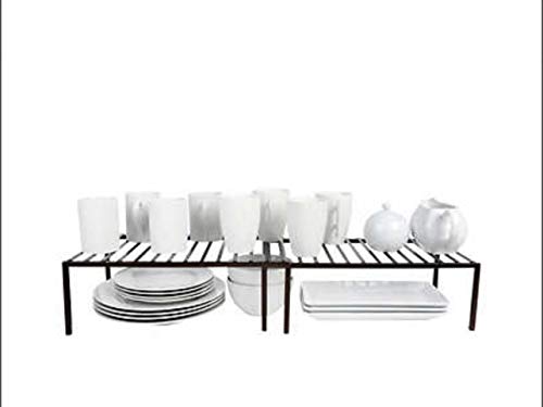 Shelf Organizer 4 piece Extendable Bronze - Smart Design