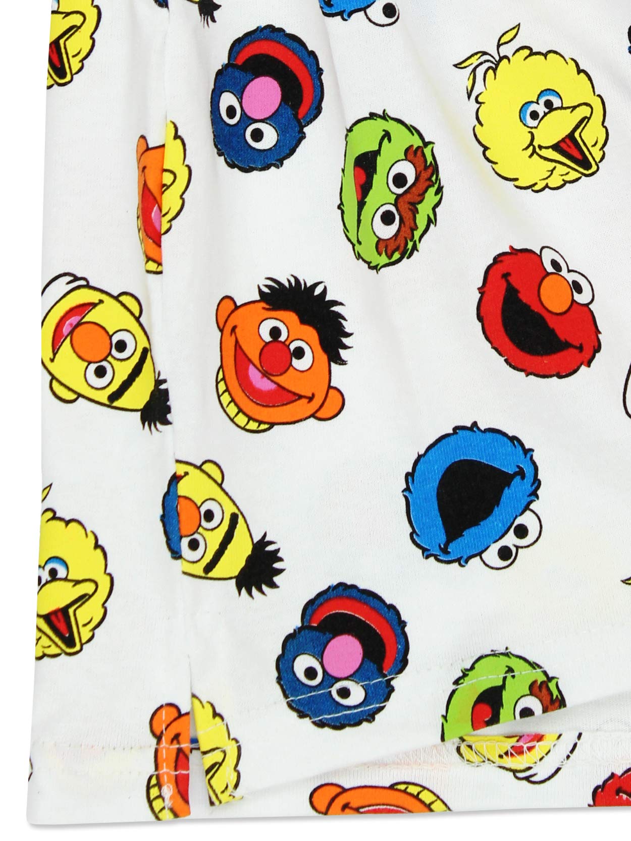 Sesame Street Boys Half Button Shirt for Infant and Toddler White/Multi