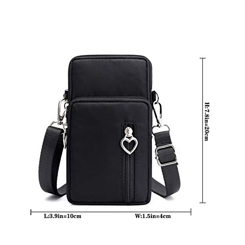 MINTEGRA Crossbody Phone Purse Nylon Shoulder Pouch Walking Wallet Wristlet Sport Armband