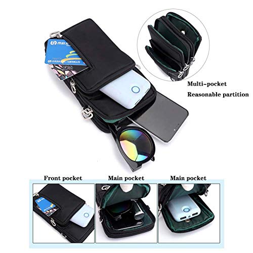 MINTEGRA Crossbody Phone Purse Nylon Shoulder Pouch Walking Wallet Wristlet Sport Armband