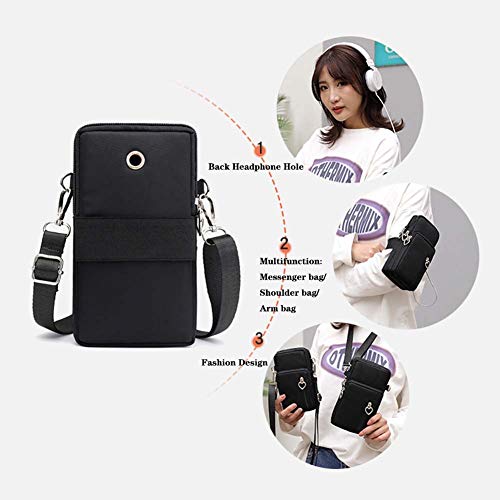 MINTEGRA Crossbody Phone Purse Nylon Shoulder Pouch Walking Wallet Wristlet Sport Armband