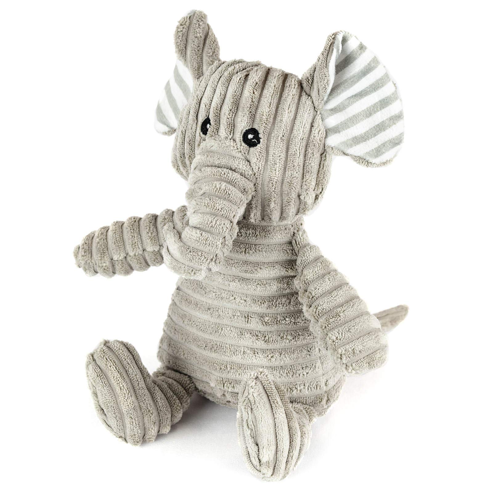Giftable World Metropawlin Pet Plush Pet Toy Striped Corduroy with Squeaker and Crinkle Ears Dog Chew Toy