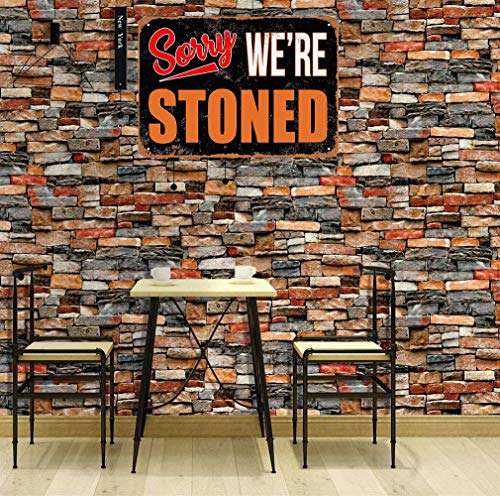 Cafini Sorry We're Stoned Funny Tin Signs Wall Decor Humor Man Cave Garage Far Bar Pub 8 x12 Inch