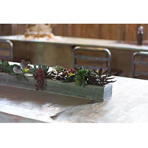 BARNWOODUSA Rustic Centerpiece Barnwood Box | Dining Room Table Decorations for Home Décor | Coffe Table Décor | Planter Box | Fireplace Mantel Farmhouse Ornament | 35.5" L