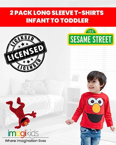 Sesame Street Elmo Toddler Boys 2 Pack Long Sleeve T-Shirts 2T