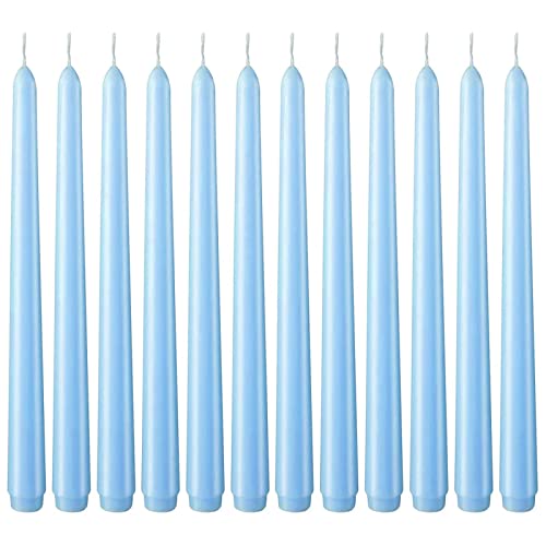 Allgreen Unscented Taper Candles, Premium Quality, Drip-Less & Smokeless, Hand-Dipped Dinner Candles for Wedding, Holiday,Home Decor - 7Hrs Burn Time - Set of 12
