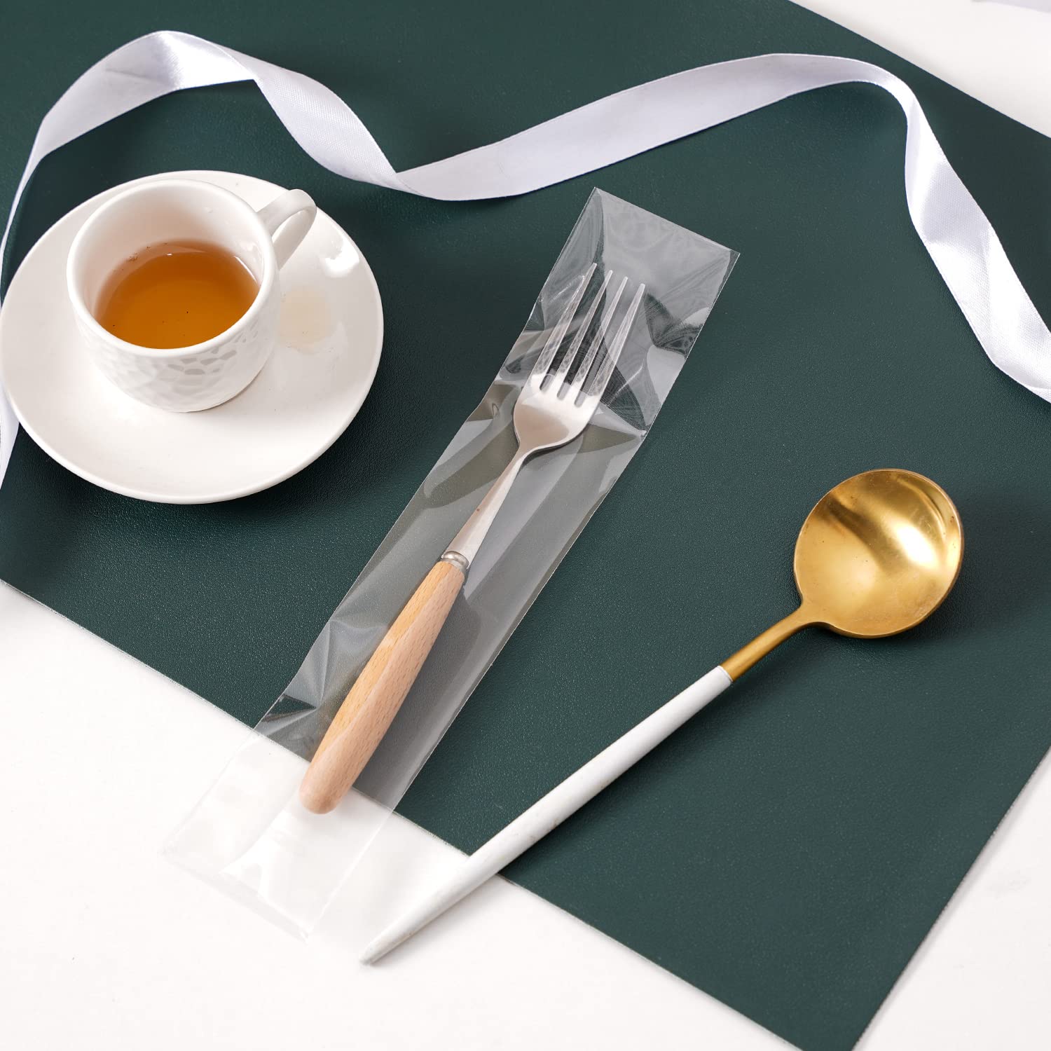 Nistar Self Sealing Pretzel Rod Bags, 100Pcs 2x10 Inch Clear Cellophane Plastic Bags, Resealable Treat Bags Self-Adhesive for Packaging Candy, Popsicle, Pen, Tableware, Candle ect