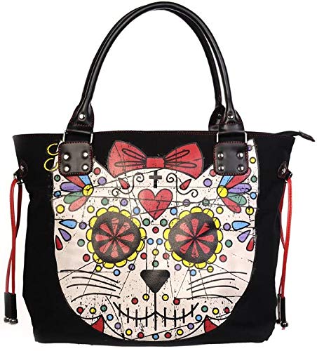 Lost Queen Sugar Skull Kitten Handbag