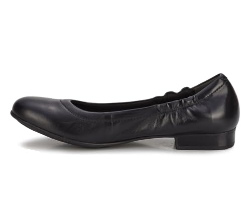 Ros Hommerson Women's TESS Comfortable Cushioned Flat Black Leather 13 US Medium (B)