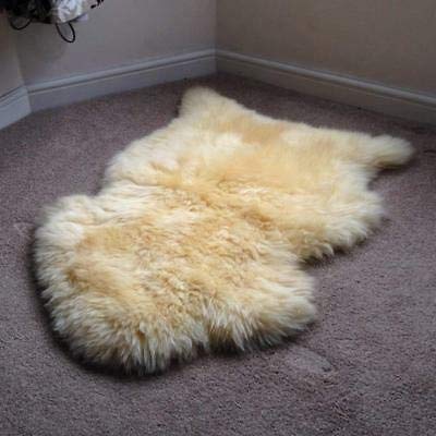 Genuine Sheepskin Rug Fur Natural Champagne Sheep Skin 2 X 3 Approx, Australian Sheepskin Fur Rug